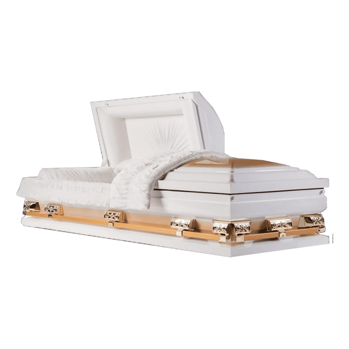 Emporium Series Oversize Casket White/Gold - Empire Caskets